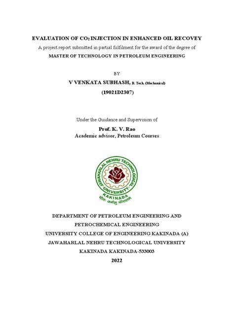 project on evaluation of co2 injection pdf enhanced oil recovery