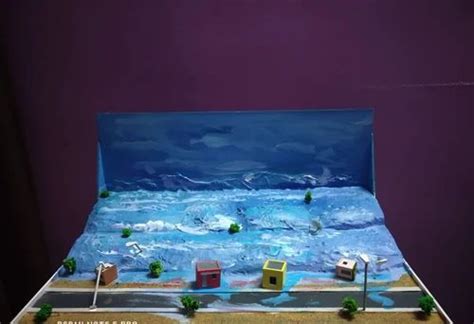 Tsunami Model School Project Card Board At Piece In Chennai ID