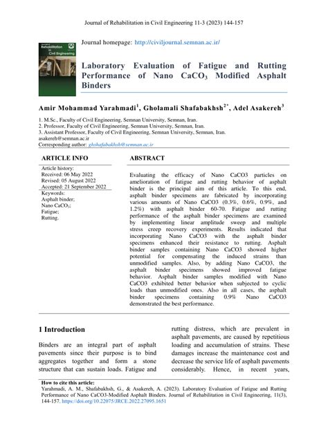Pdf Laboratory Evaluation Of Fatigue And Rutting Performance Of Nano
