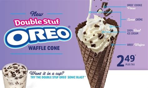 Sonic Double Stuf Oreo Waffle Cone Returns For A Limited Time The