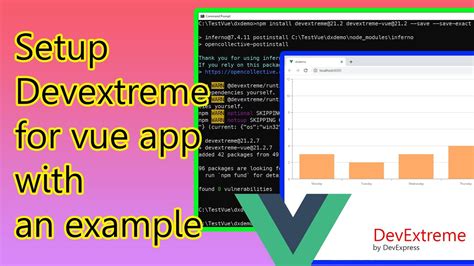 setup devextreme components for vue app with an example youtube