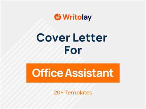 Office Assistant Cover Letter Example 4 Templates Writolay
