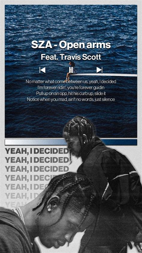 Sza Open Arms Feat Travis Scott Ocean Music Music Poster Just Lyrics