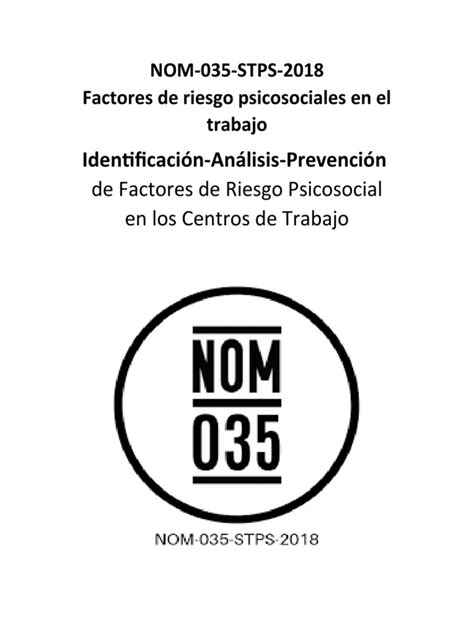 Portada Nom 035 Pdf Crecimiento Personal Y Profesional Negocios