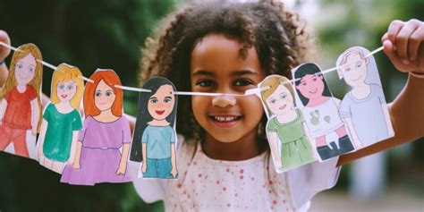 Premium Photo A Girl Holding A String Of Dolls With Her Hands On It