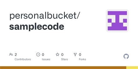 Github Personalbucket Samplecode
