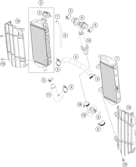 Ktm Fiche Finder Cooling System Spare Parts For The Ktm 250 Sx 2023