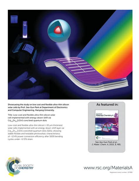 Pdf Low Cost And Flexible Ultra Thin Silicon Solar Cell Implemented With Energy Down Shift Via