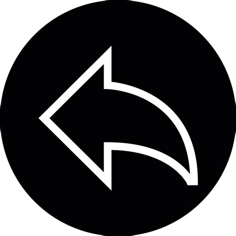 Curved Left Arrow Round Button Vector SVG Icon SVG Repo