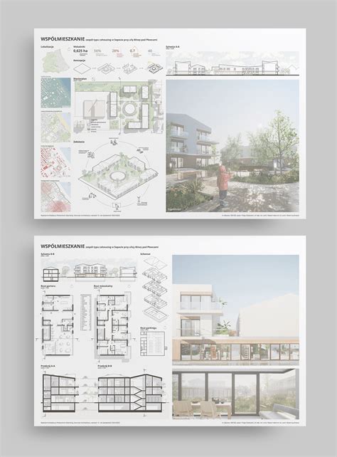 Cohousing Architectural Project Boards En 2024 Póster De Arquitectura Diseño Portafolio