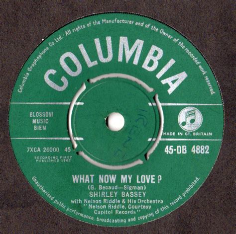 Shirley Bassey What Now My Love Vinyl Records Lp Cd On Cdandlp
