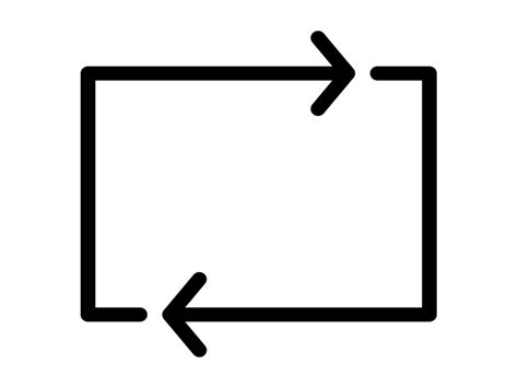 Repeat Square Arrows Loop Cycle Synchronization Icon PNG Vector In SVG PDF AI CDR Format