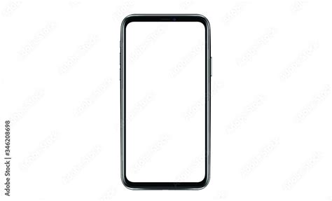 Smartphone With A Blank Screen Lying On A Flat Surface High Resolution Vector Illustration Of
