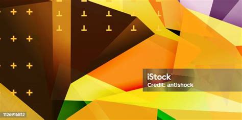 기하학적 추상 배경 모자이크 스타일 3d 모양으로 최소한의 추상화 디자인 색상 0명에 대한 스톡 벡터 아트 및 기타 이미지