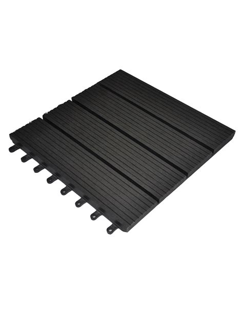 Eden Pro Diy พื้นระแนงสำเร็จรูป กล่องละ 10 แผ่น นิวยอร์คแบล็ค 300 X 300 X 21 มม บริษัท เน็กซเต