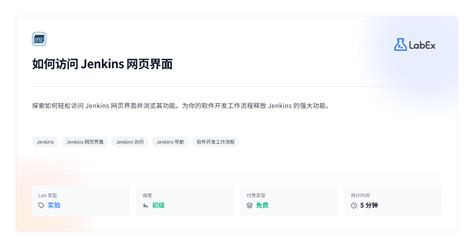 如何访问 Jenkins 网页界面 Labex