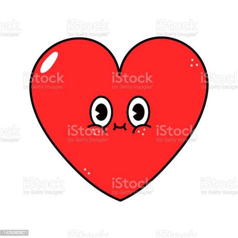 귀여운 재미있는 심장 캐릭터 벡터 손으로 그린 전통 만화 빈티지 복고풍 카와이 캐릭터 일러스트 레이 션 아이콘 흰색 배경에 고립되어 있습니다 하트 캐릭터 개념 개념에 대한