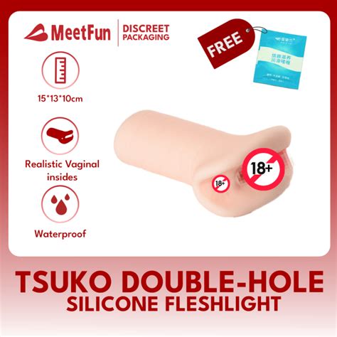 Meetfun Tsuko Double Hole Anal And Vagina Silicone Flesh Cup Male Masturbator For Men Lazada PH
