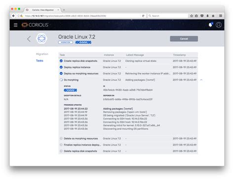 Coriolis How To Migrate Vms From Vmware To Oracle Vm Using The Web