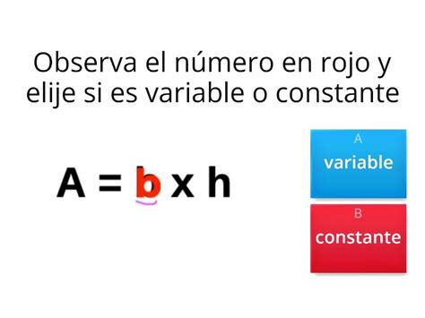 Numeros Variables Y Constantes Cuestionario