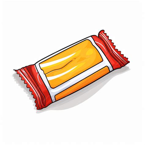 Premium Ai Image Minimalist Candy Wrapper Illustration On White Background