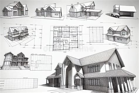 Draft Of Architectural Design Stock Illustration Illustration Of House Draft 271718204