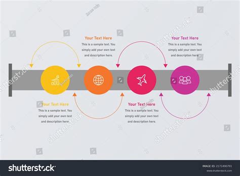 Flowchart Infographics Scheme Workflow Diagram 4 Stock Vector Royalty Free 2171490791