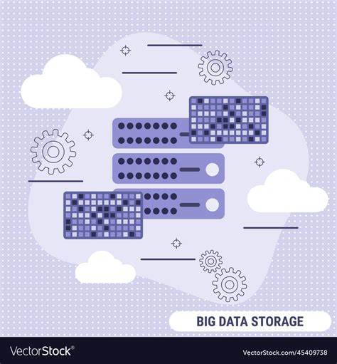 Big Data Storage Concept Royalty Free Vector Image