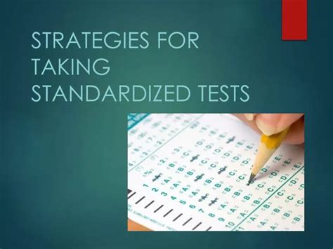 PPT Strategies For Taking Standardized Tests PowerPoint Presentation ID