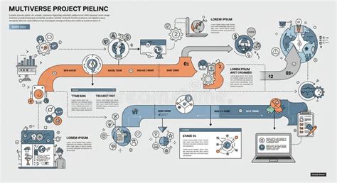 Infographic Depicting A Workflow Diagram With Two Main Colored Paths Orange And Stock