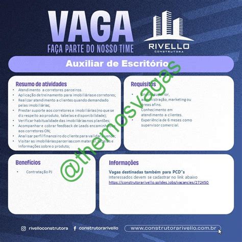 Auxiliar De Escritório Teresina Pi 01 Vagas Themos Vagas