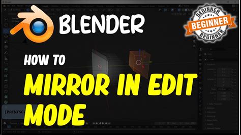 Blender How To Mirror In Edit Mode Youtube