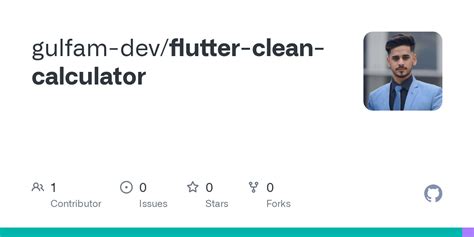 github gulfam dev flutter clean calculator