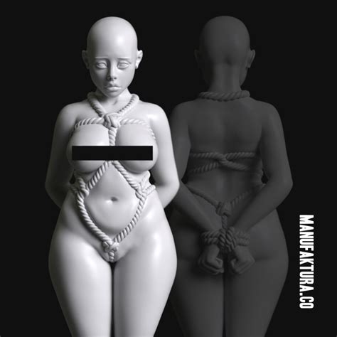 3D Printable Sub Series 92b Naked Shibari Japanese Rope Bound