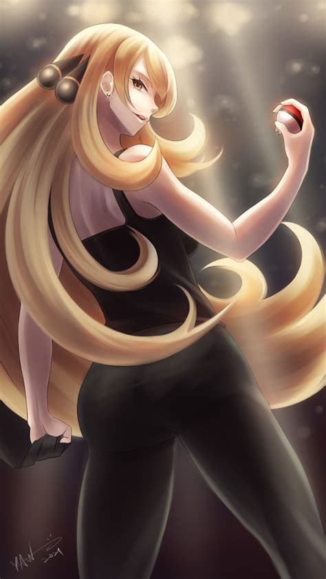 Cynthia Pokemon And More Drawn By Panko Chan Danbooru