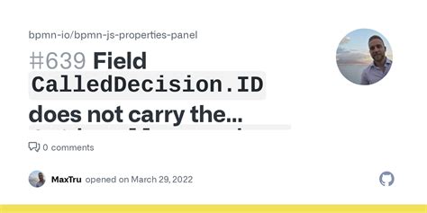 Field `calleddecisionid` Does Not Carry The `optionally Can Be A Feel