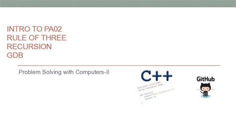 Pdf Intro To Pa02 Rule Of Three Recursion Gdb · Intro To Pa02 Rule Of