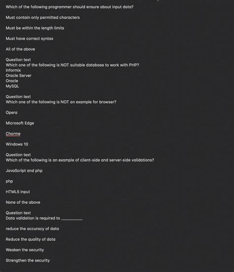 Solved Which Of The Following Programmer Should Ensure About