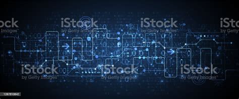 이진 코드가 있는 추상 기술 개념입니다 회로 기판 높은 컴퓨터 색상 배경 템플릿 비즈니스 기술 프리젠 테이션 콘텐츠 웹을위한