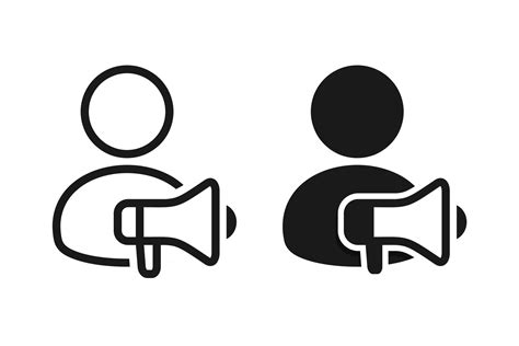 Person Megaphone Icon Illustration Vector Vector Art At Vecteezy