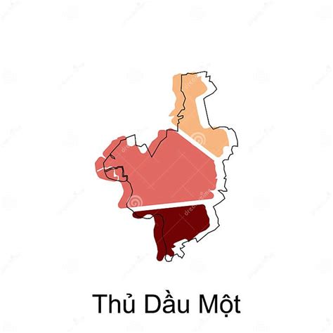 Map Of Thu Dau Mot Geometric Vector Design Templatesuitable For Your