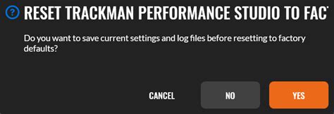 Settings How To Factory Reset TPS Golf