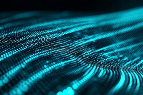 Binary Code Flowing In Wavy Patterns Digital Communication And Technology Stock Image Image