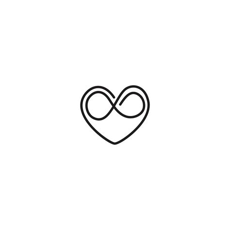 Infinity Love Vector Hand Drawn Line Icon Template 15235243 Vector Art