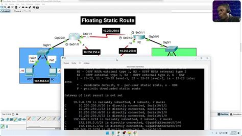 Configuration Of Floating Static Route Ccna Packet Tracer Youtube