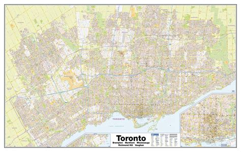 Greater Toronto Map This Wall Map Of The Greater Toronto By Maptrove Canada Medium