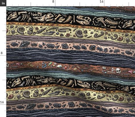 Fossil Strata Fabric Spoonflower