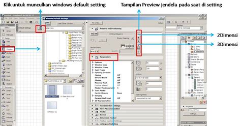Settingan Objek Windows Pada Archicad