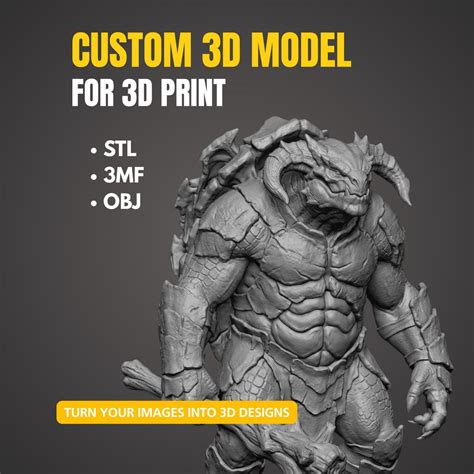 Custom 3d Model File For Printing Character Figure Ornament Toy Stl