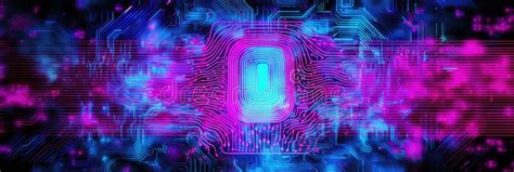 Biometric Authentication Fingerprint Scanning Trading Chart Background Pink Blue Generative Ai